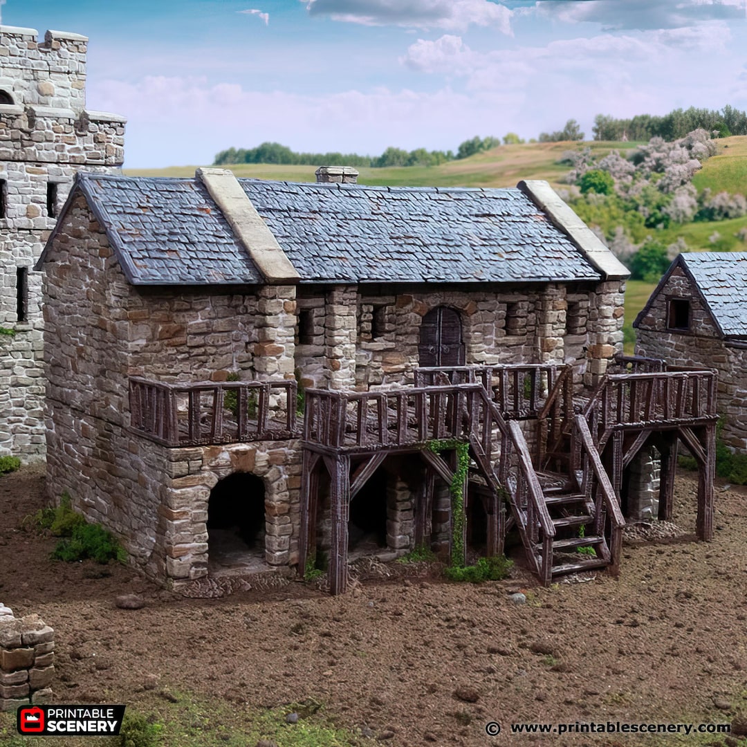 Barracks Tabletop Building Guard House Castle Garrison Historical Fort ...
