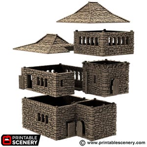 Castle Garrison Tabletop Building Kings Quarters Tower Historical ...