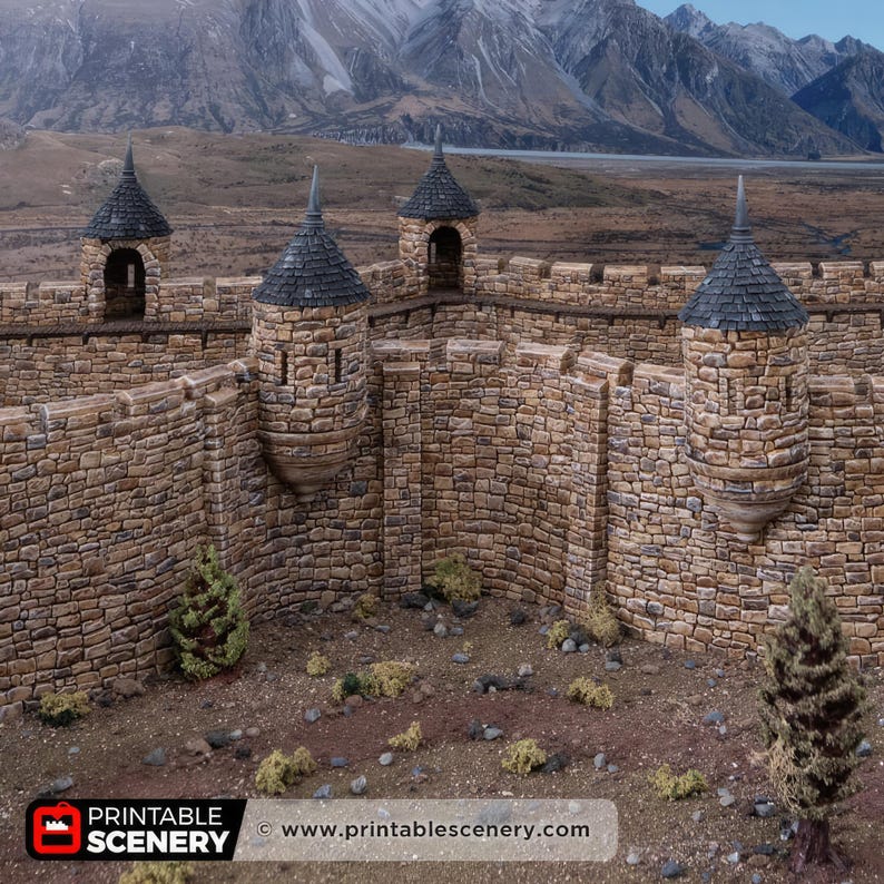 Wall Turrets: Set of 4 Fort Towers, Defensive Outpost for Historical ...