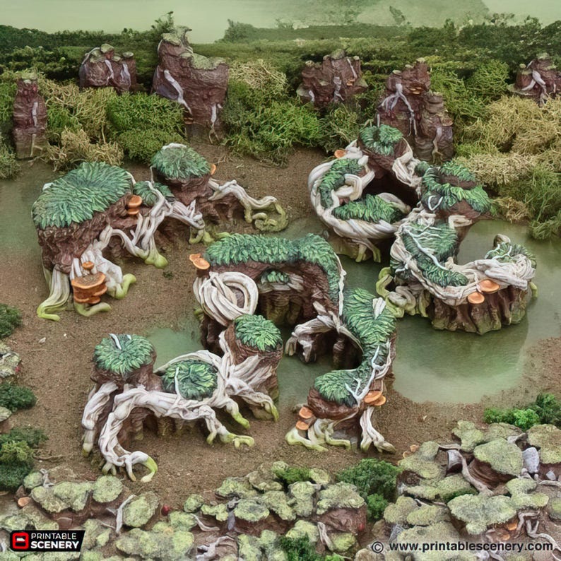 Wild Roots Swamp Platforms: Tabletop Terrain for Wargaming & Fantasy ...