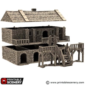 Barracks Tabletop Building Guard House Castle Garrison Historical Fort ...