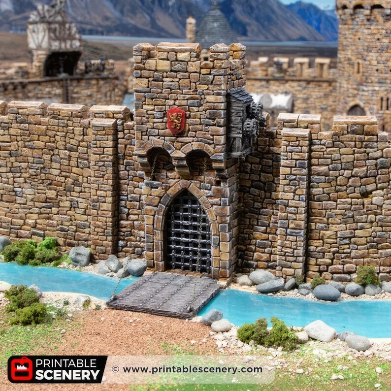 Castle Drawbridge: Tabletop Wargaming Terrain, Throne & Ash Addon for ...