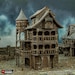 4-storey Tenement Building: Large Tabletop RPG City Scenery Terrain ...