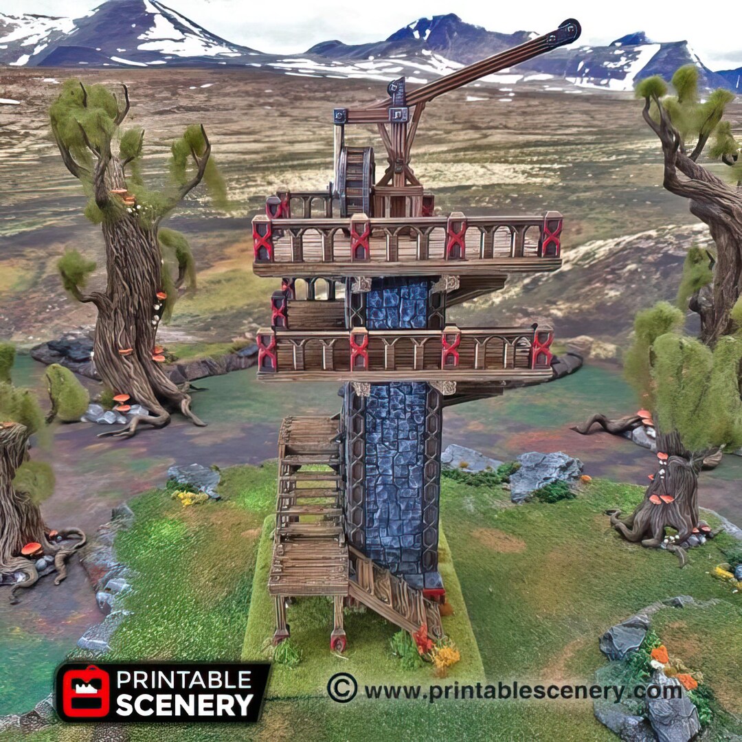 Dwarven Sky Dock: Steampunk Port Tabletop Terrain - 28/32mm Scale for ...