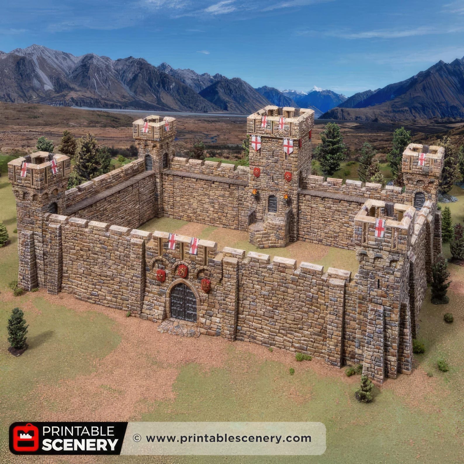 Medieval Stone Keep: Tabletop Fortress Wargaming Terrain, Duke's Fort ...