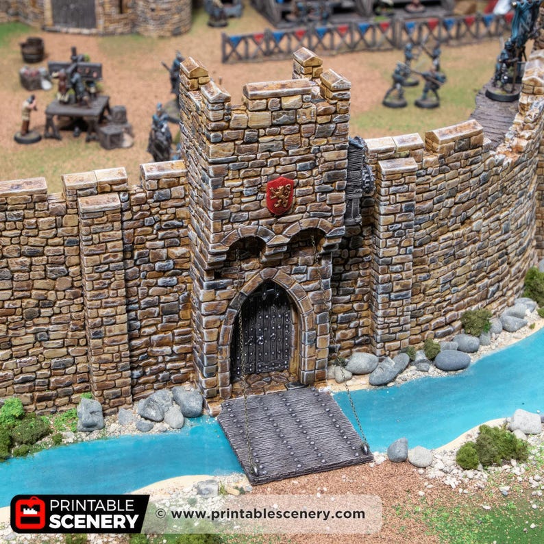 Castle Drawbridge: Tabletop Wargaming Terrain, Throne & Ash Addon for ...