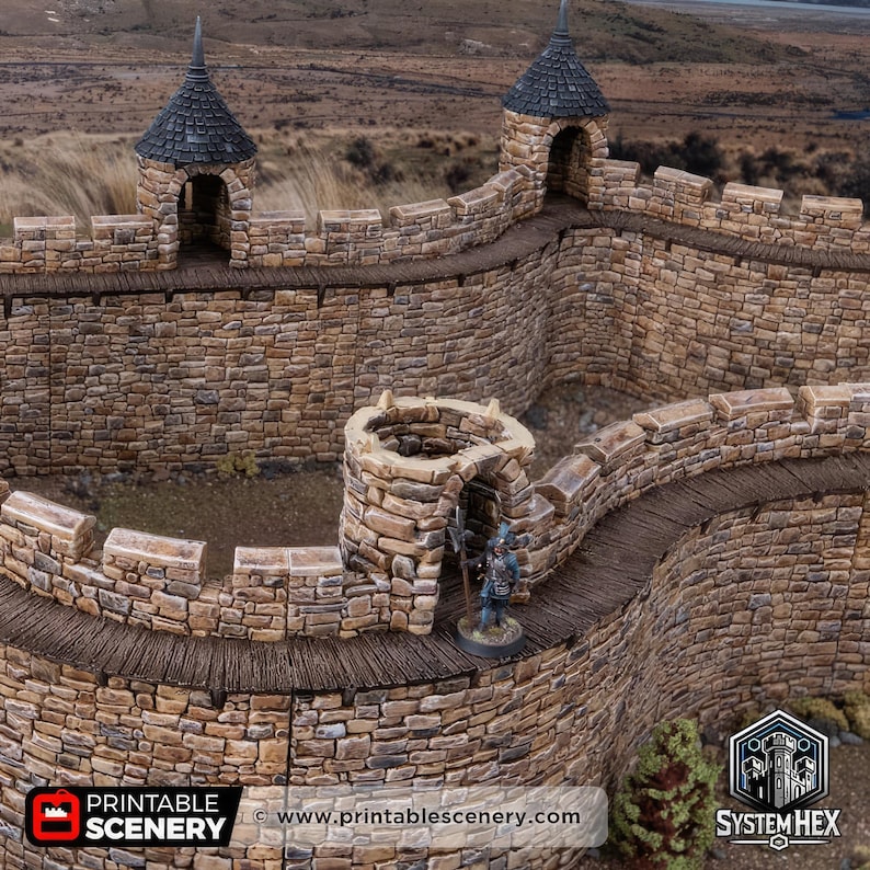 Wall Turrets: Set of 4 Fort Towers, Defensive Outpost for Historical ...