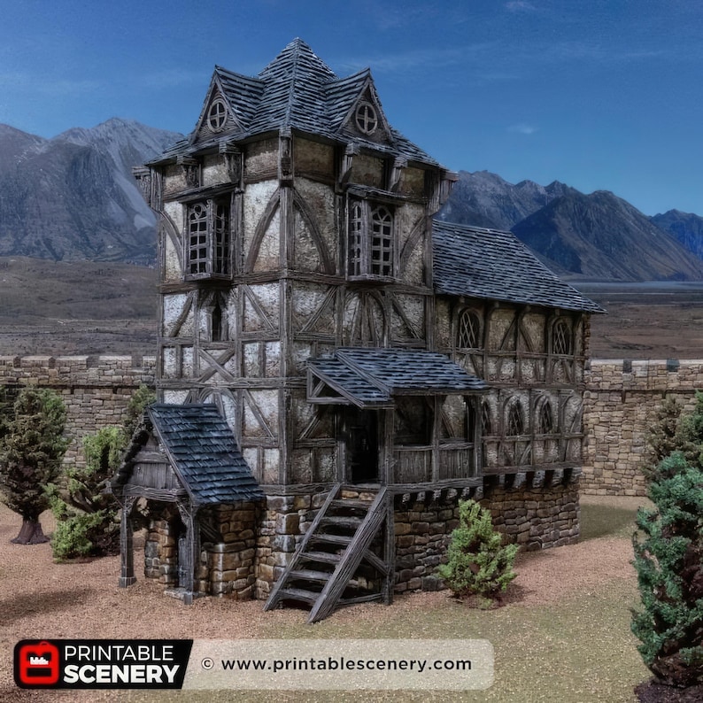 Tudor Castle Quarters: Medieval Wargaming Terrain, Printable Scenery - Etsy
