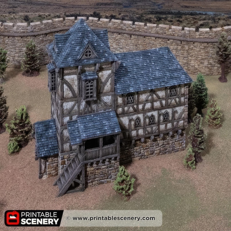Tudor Castle Quarters: Medieval Wargaming Terrain, Printable Scenery - Etsy
