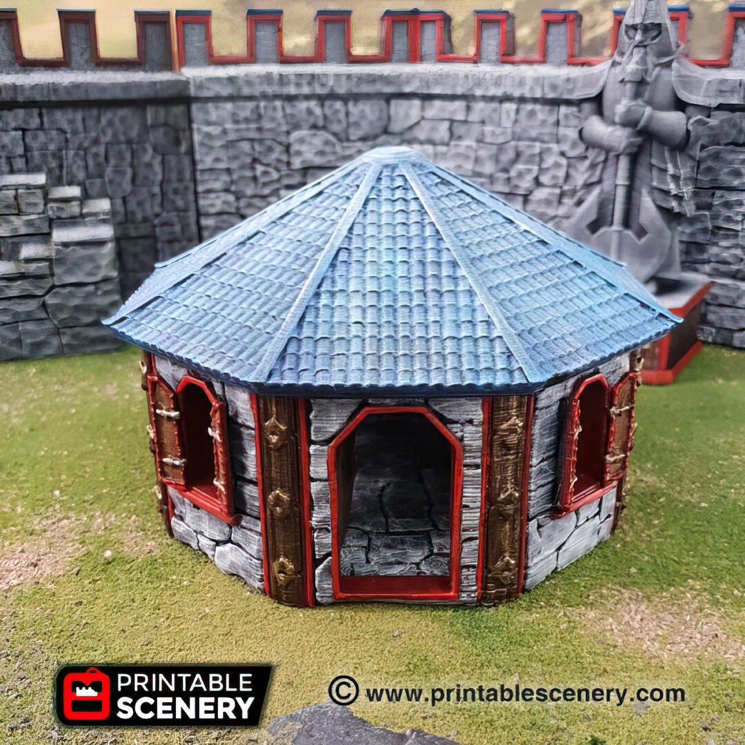 Dwarven Round House: Tabletop RPG Terrain, Model Scenery - Etsy