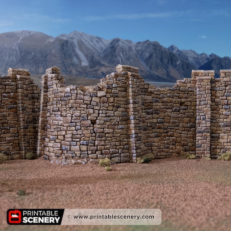 Ruined Castle Walls: Wargaming Tabletop Terrain, Historical Siege ...