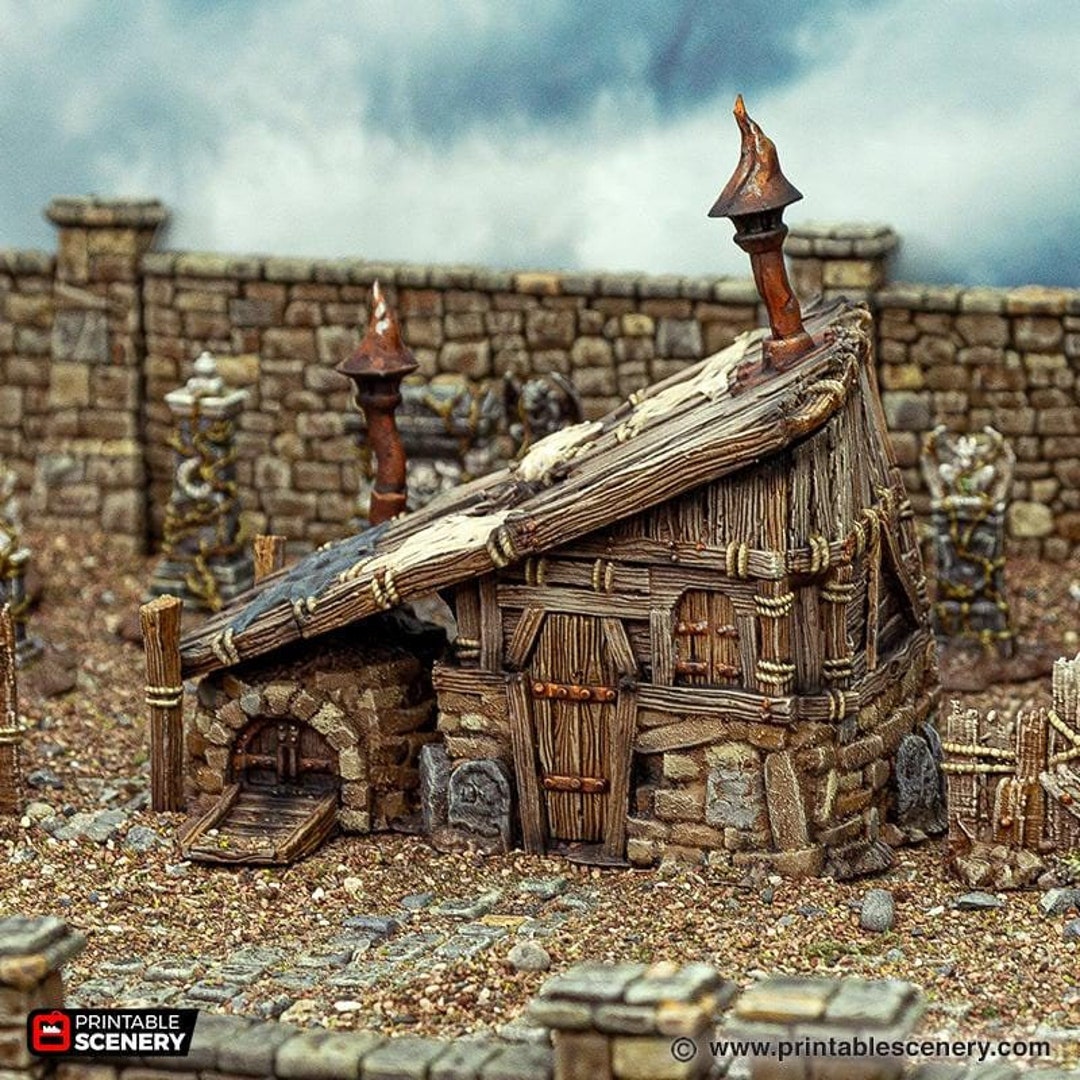 Gravedigger's Shack: Tabletop RPG Miniature Terrain - Printable Scenery ...