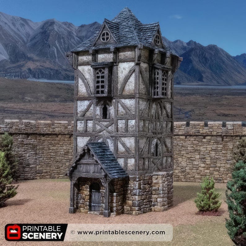 Tudor Castle Quarters: Medieval Wargaming Terrain, Printable Scenery - Etsy