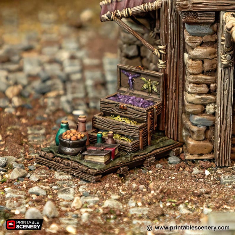 Magic Shop Stalls: Tabletop RPG Market Town Furniture Scenery - Etsy