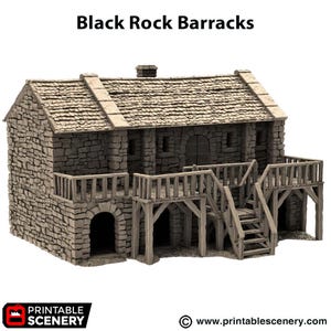 Barracks Tabletop Building Guard House Castle Garrison Historical Fort ...