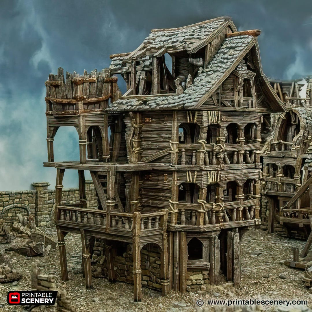 Tabletop Terrain House Ruined Building City Tenement Roleplaying Game ...