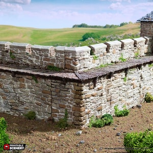 Norman Castle Walls: Tabletop Fort, Historical Wargaming Garrison Model ...