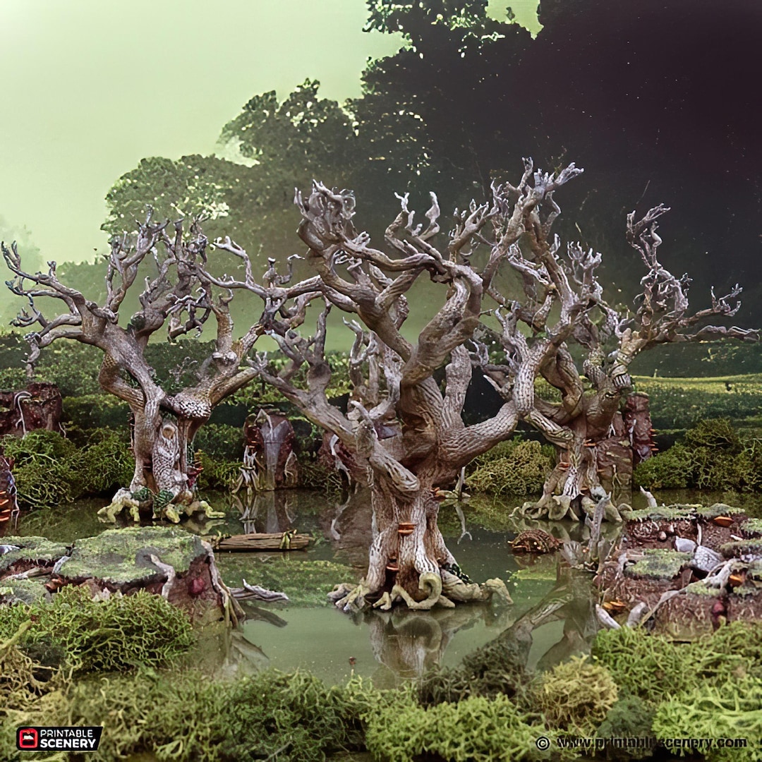 Tabletop Trees: Swamp Terrain Scenery for RPG Miniature Games - Etsy