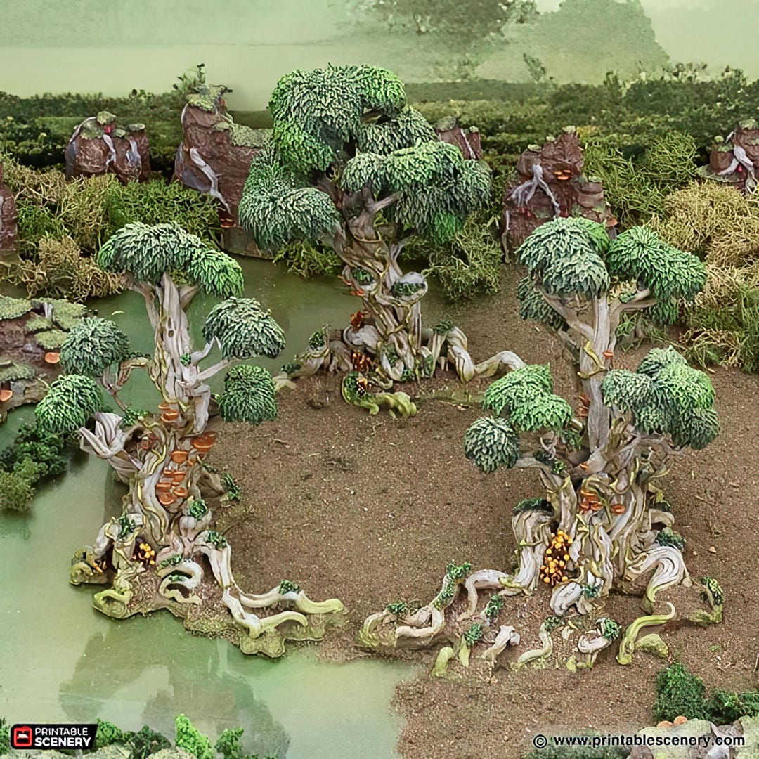 Trees Tabletop Scatter Terrain Swamp Plants Tropical Glade Jungle ...