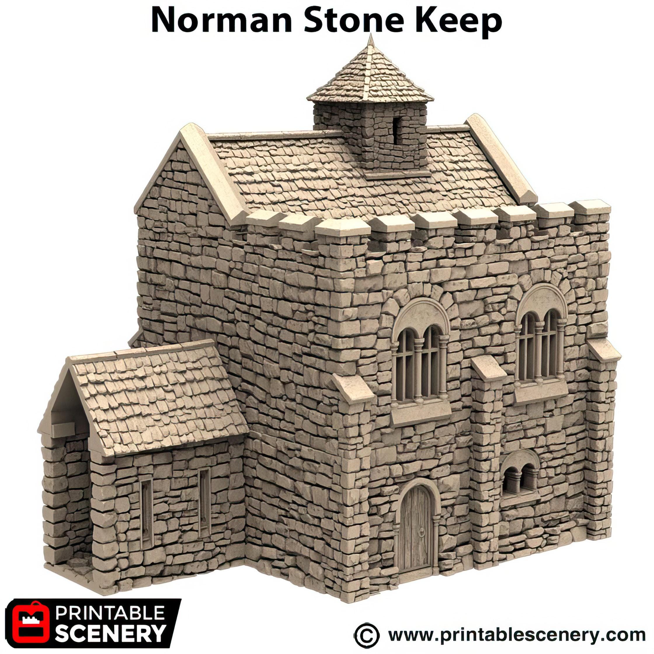 Norman Stone Keep: 3D Printed Tabletop RPG Castle - Etsy