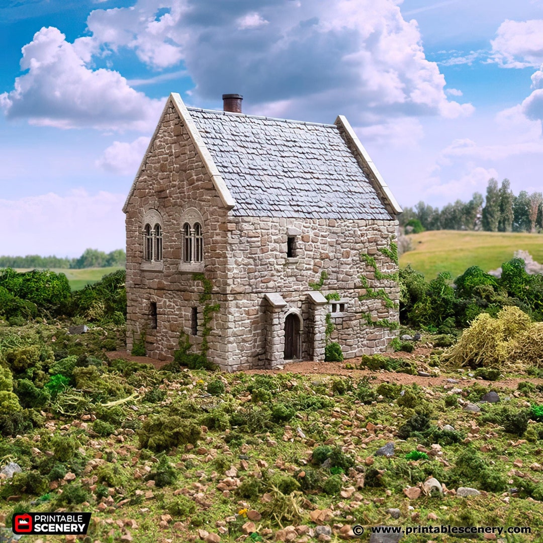 Tabletop House Norman Castle Terrain Keep Historical Fort Printable ...