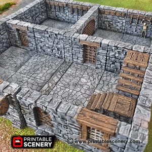 Prison Tile Set Large Room Building Openlock Printable Scenery Fantasy ...