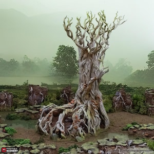 Treehouse Swamp House Tabletop Scatter Terrain Building Hovel Printable ...