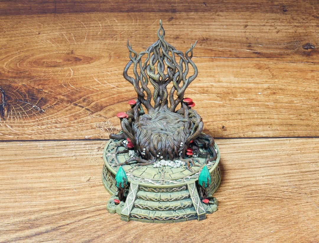 Elven Throne Miniature: Mystic Woodland RPG Terrain - Etsy UK