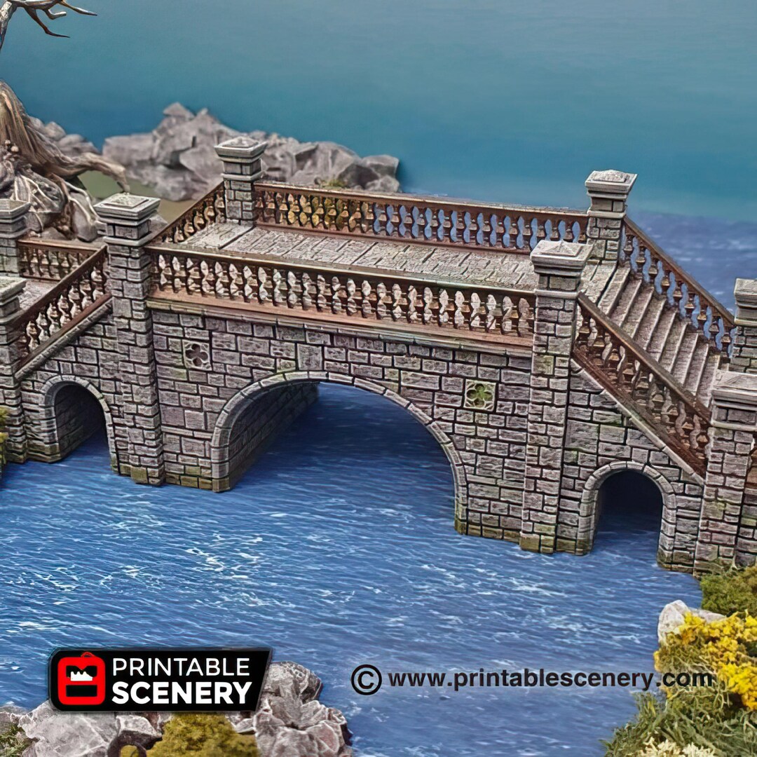 Stone Bridge Dungeon Tile Set: Modular Fantasy Tabletop Terrain - Etsy
