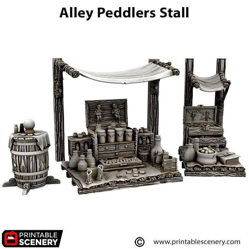 Magic Shop Stalls: Tabletop RPG Market Town Furniture Scenery - Etsy