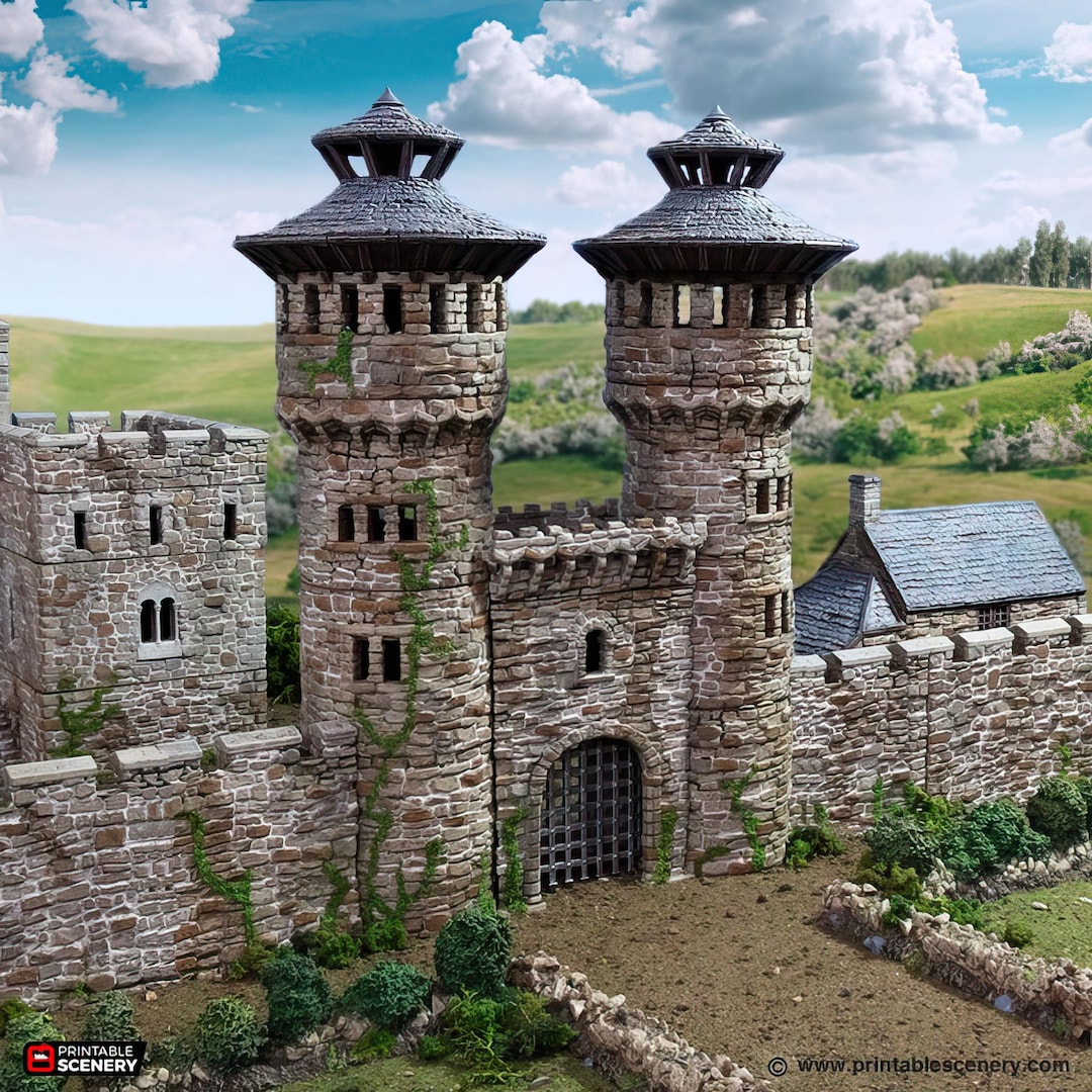 Tabletop Castle Tower Garrison Terrain Historical Fort Defence ...