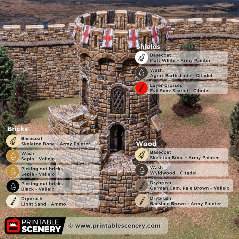 Count's Tower: Medieval Wargaming Scenery, for Tabletop Roleplaying ...