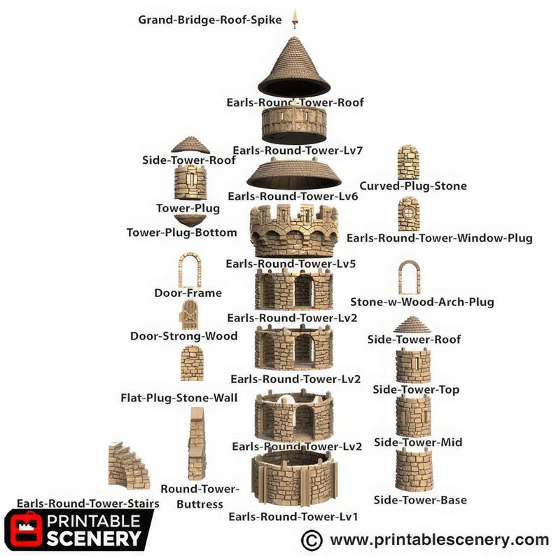 Earl's Round Tower: Tabletop Fort for Wargaming - Hex Castle, Fantasy ...