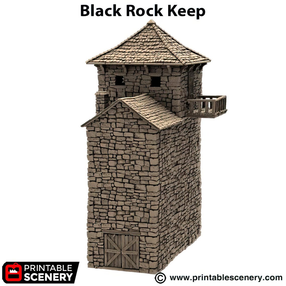 Black Rock Keep: Medieval Garrison Tower - 15mm/28mm/32mm RPG Terrain ...