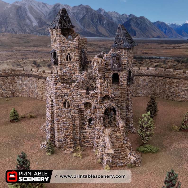 Ruined King's Keep: Wargaming Terrain Fallen Kingdom, Medieval Siege ...