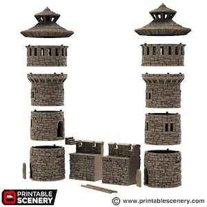 Tabletop Castle Tower Garrison Terrain Historical Fort Defence ...