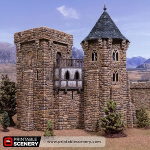 Queen's Keep: Tabletop Fortress, Medieval Wargaming Castle Model ...