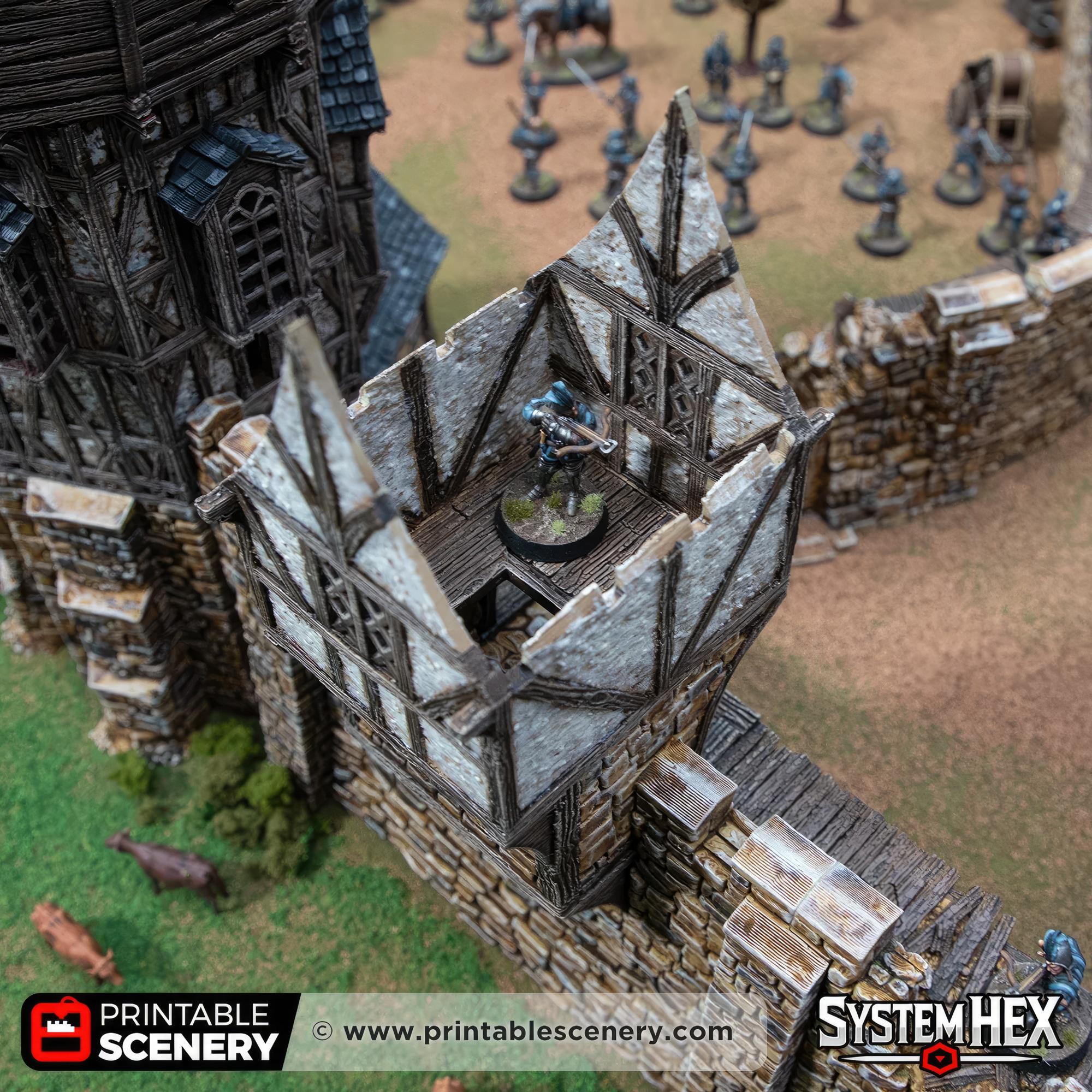 Battlement Hut: Fort Tower, Defensive Outpost for Historical or Fantasy ...
