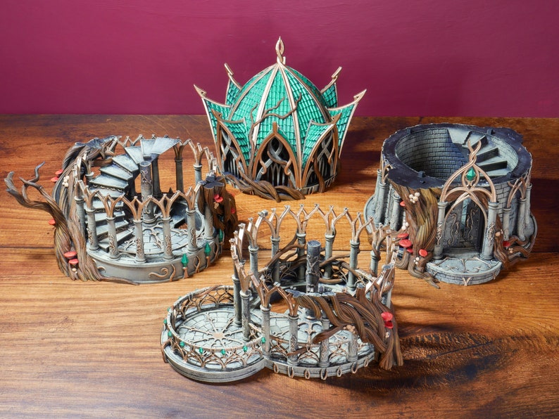 Elven Tower : 3D Printed Fantasy Tabletop RPG Scenery Terrain - Etsy
