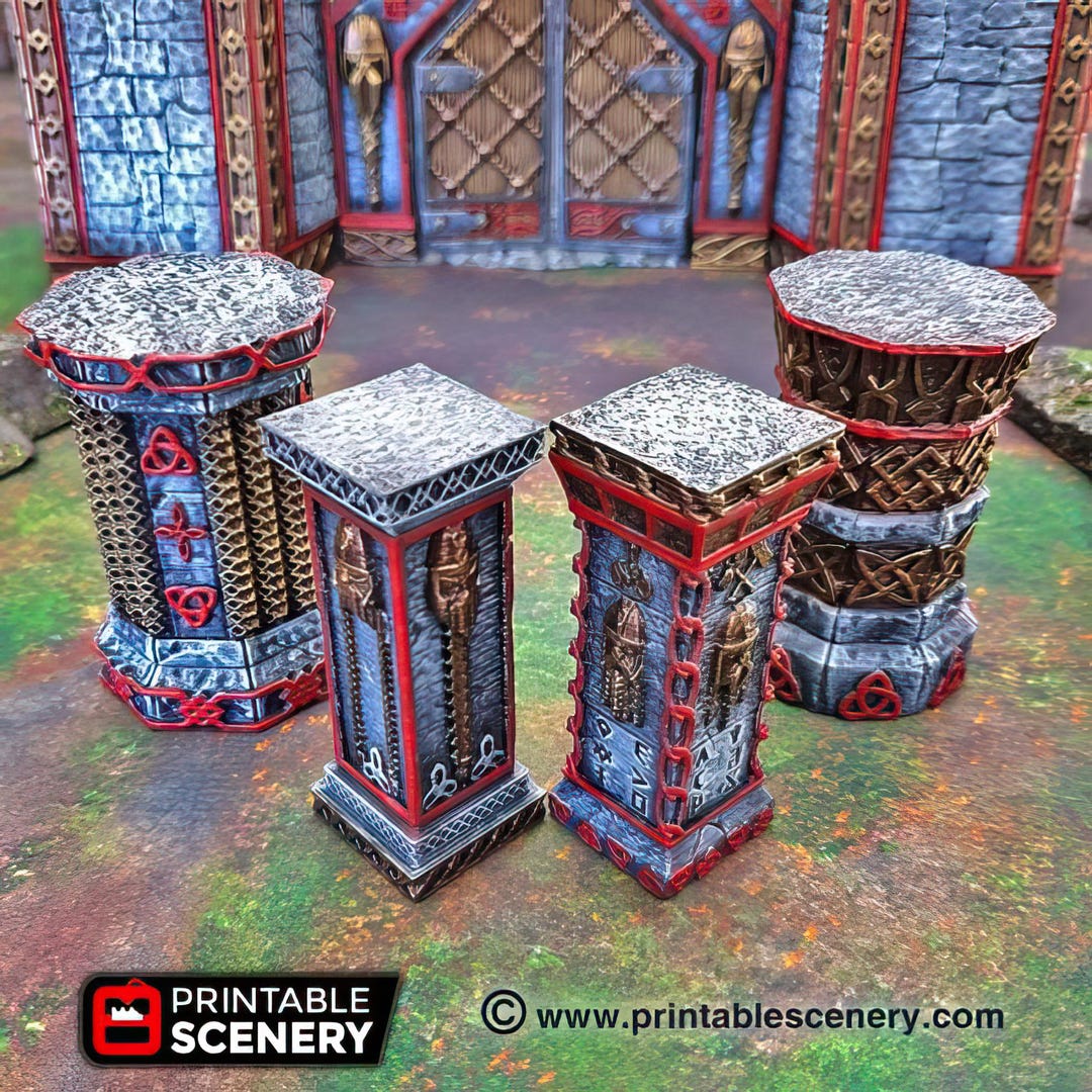 Dwarven Columns: 3D Printed Tabletop Terrain - RPG Scenery - Etsy
