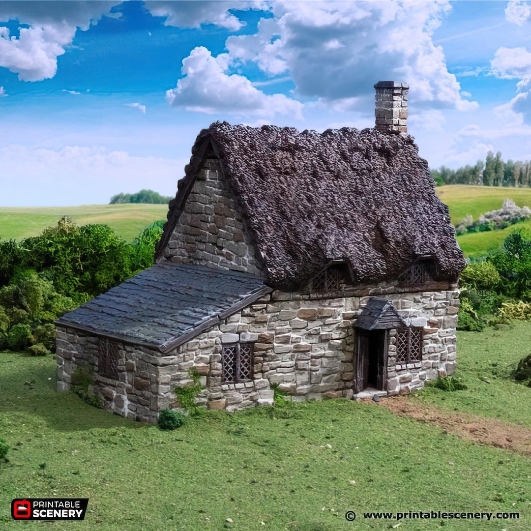 Thatched Cottage: Historical Tabletop Scenery, Medieval Village ...