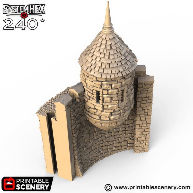 Wall Turrets: Set of 4 Fort Towers, Defensive Outpost for Historical ...