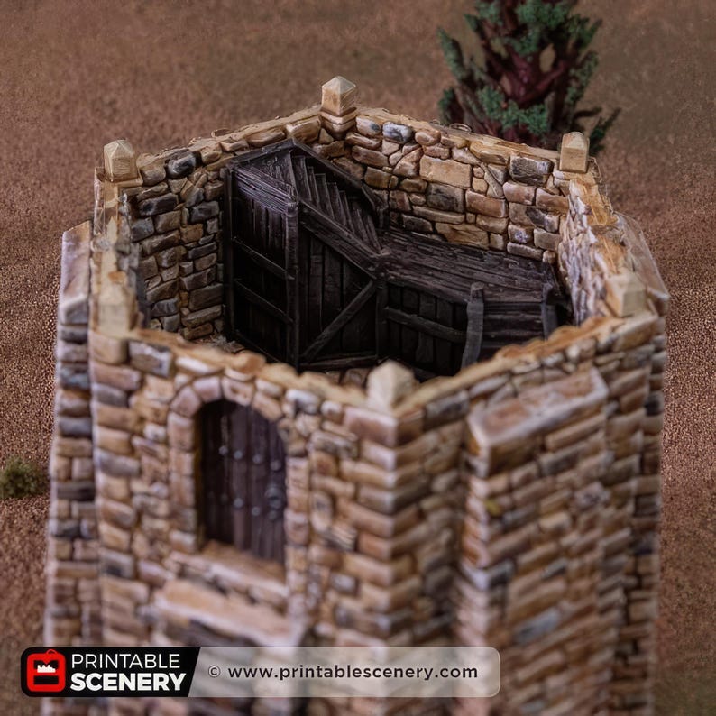 Castle Keep Tower: Tabletop Wargaming, Medieval Watchtower, System Hex ...
