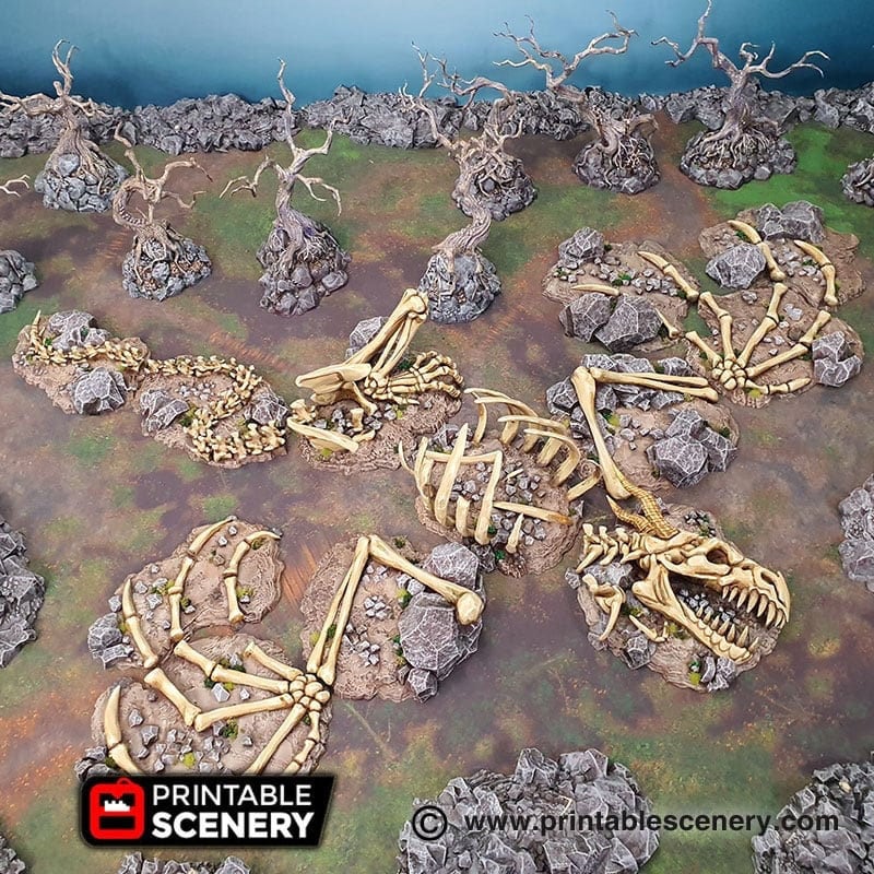 Dragon Skeleton Scatter Terrain: 3D Printed Tabletop RPG Scenery - Etsy