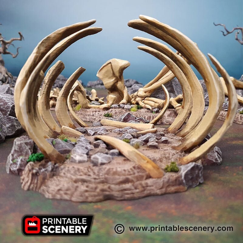 Dragon Skeleton Scatter Terrain: 3D Printed Tabletop RPG Scenery - Etsy