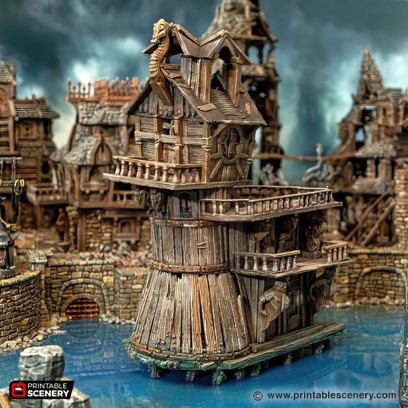 Pirate House Tabletop Terrain: Gunner's Rickety Roost, Printable ...