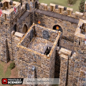 Medieval Stone Keep: Tabletop Fortress Wargaming Terrain, Duke's Fort ...