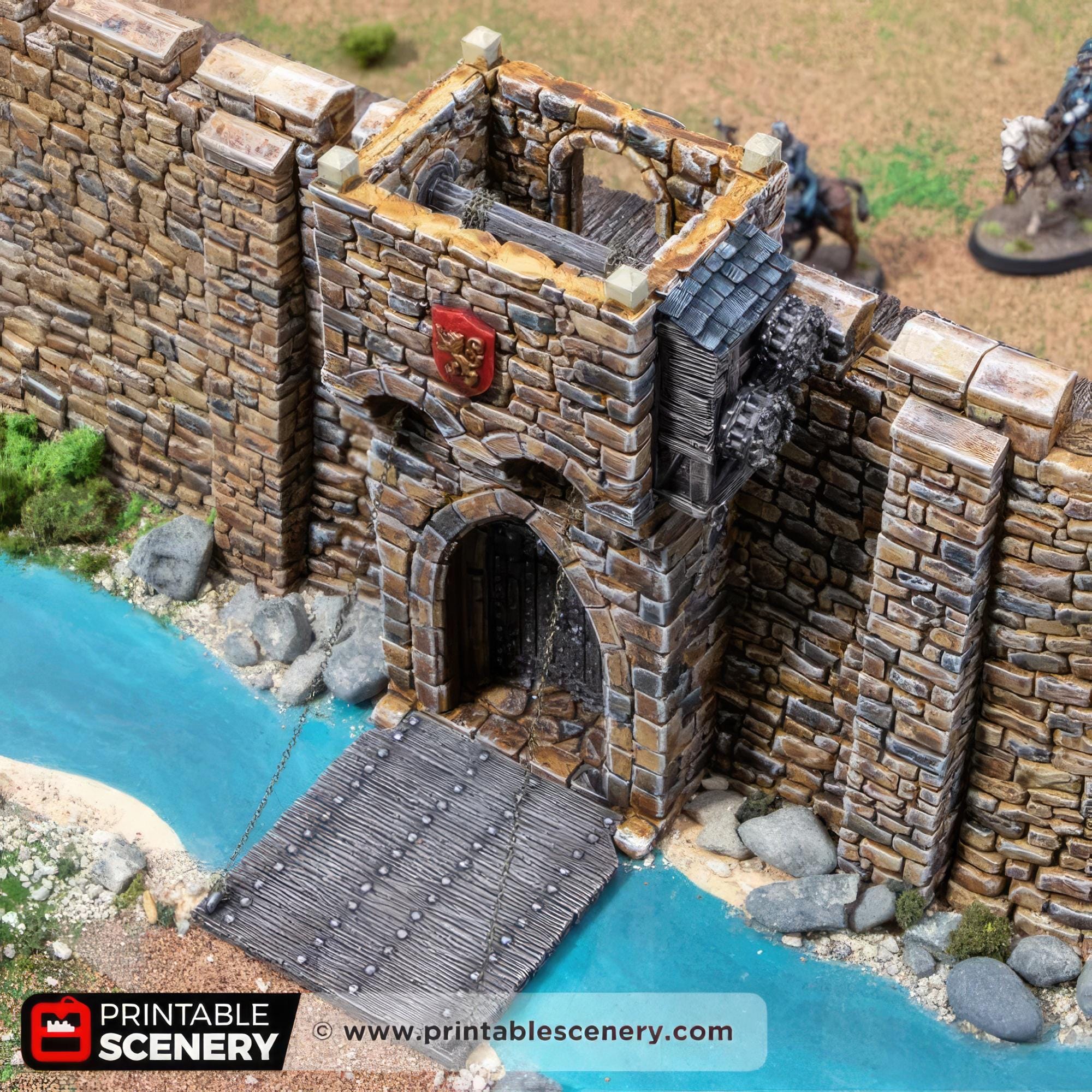 Castle Drawbridge: Tabletop Wargaming Terrain, Throne & Ash Addon for ...