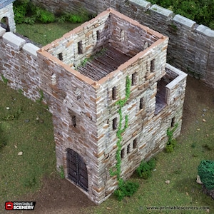 Castle Tower Tabletop Building Garrison Historical Scatter Terrain Fort ...