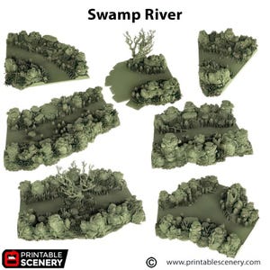 Swamp River Tiles Tabletop Scatter Terrain Printable Scenery Fantasy ...